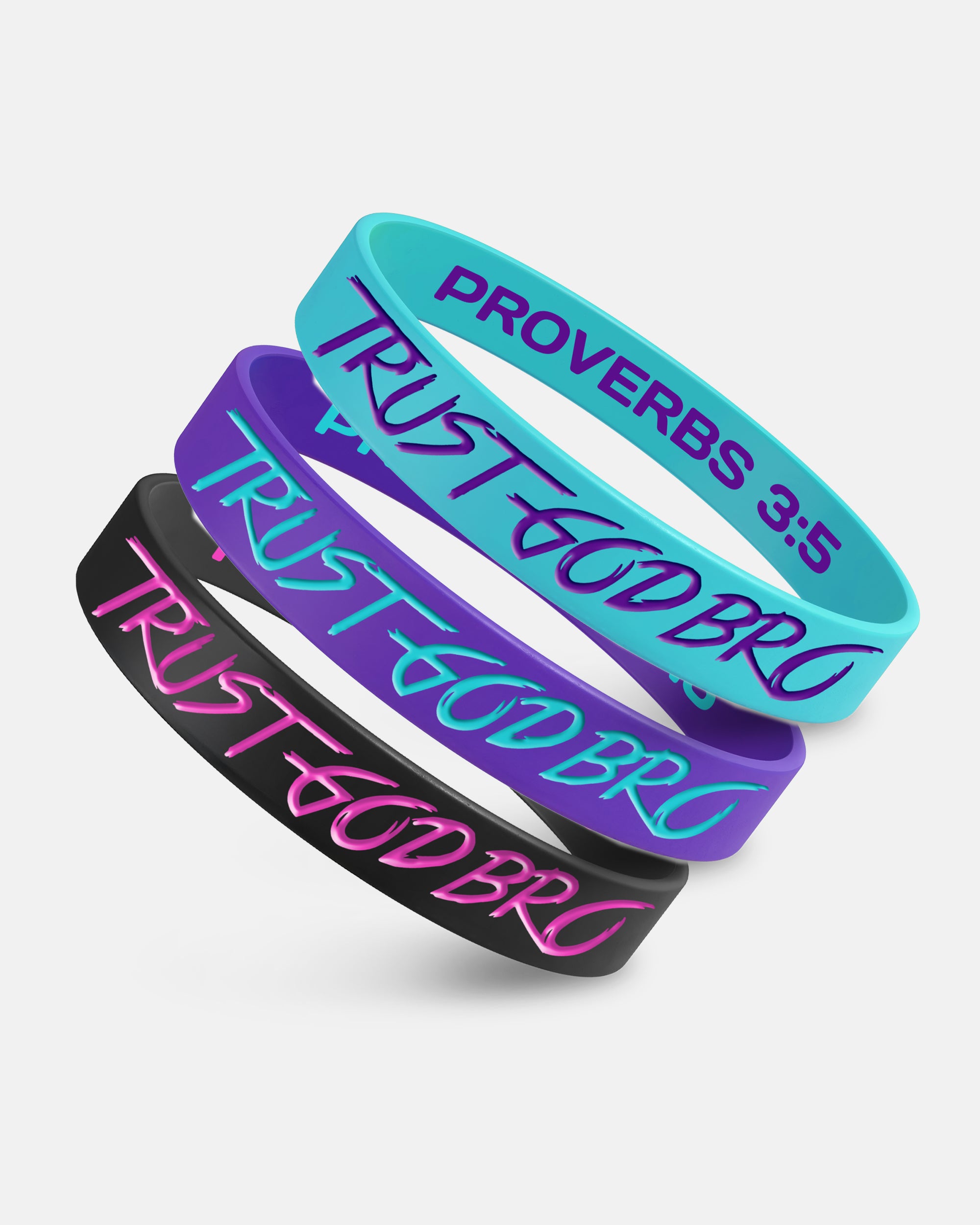 Bless Bands | "90's Retro Pack" | Rubber Wristbands – TrustGodBro Apparel